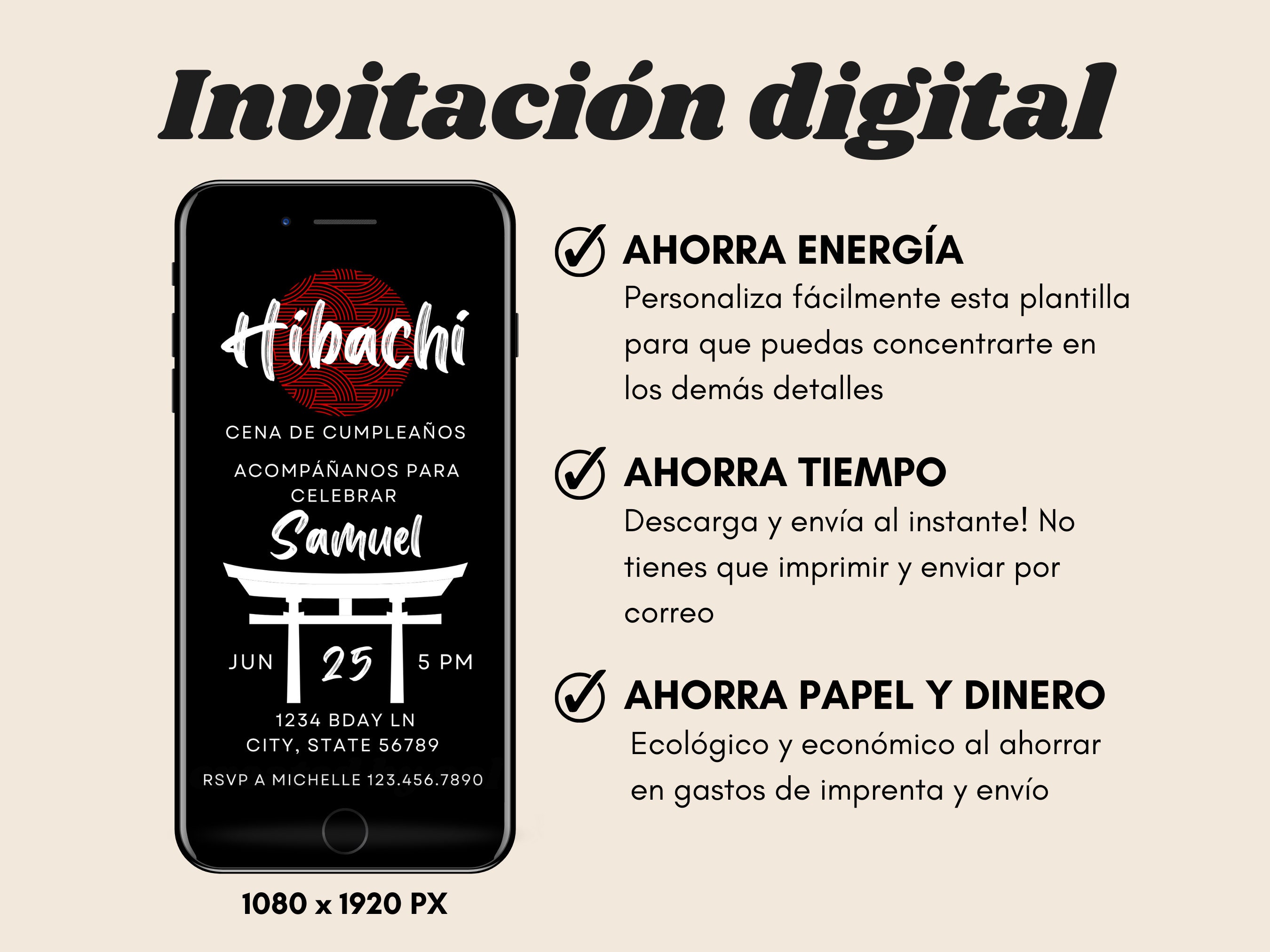 Hibachi Invitation, Dinner Party Invitation, Hibachi Night Invite ...