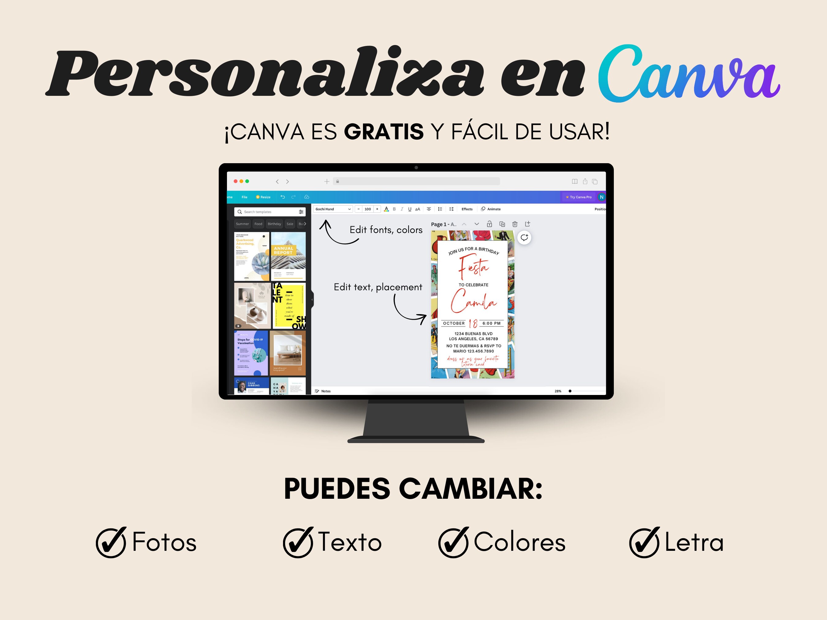 Loteria Invitación, Invitacion De Fiesta De Cumpleaños De Lotería ...