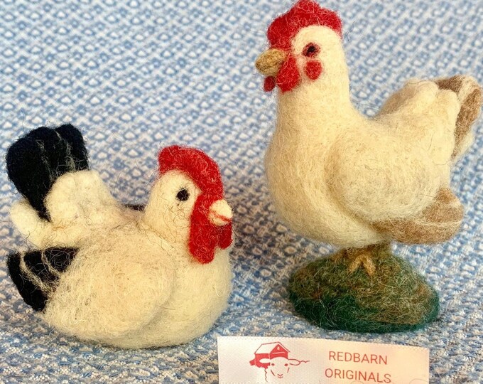 Kit Hen/rooster Needle Felting Kit Includes 2 Needles All Wool Easy ...
