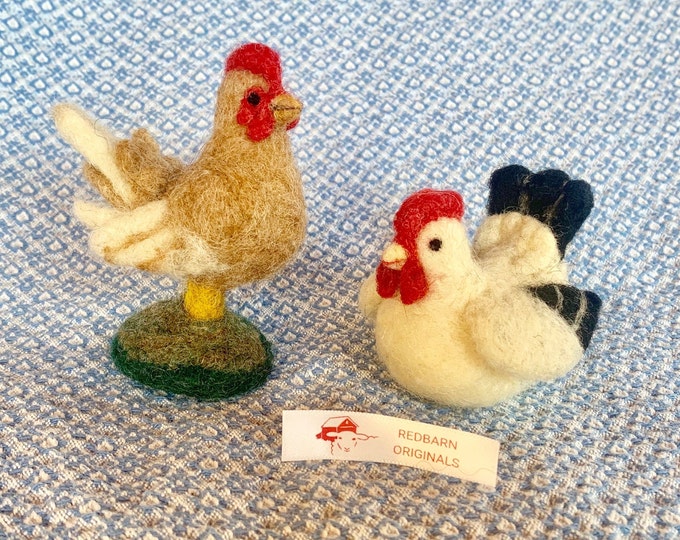 Kit Hen/rooster Needle Felting Kit Includes 2 Needles All Wool | Etsy