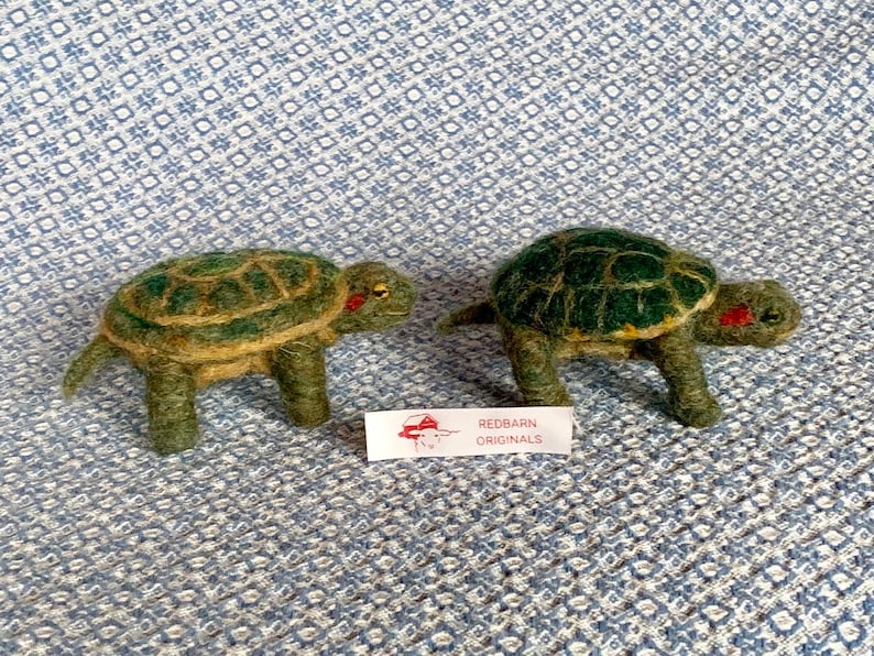 Kit Turtle Needle Felting Kit for 2 Turtles Wool Green and Tan - Etsy