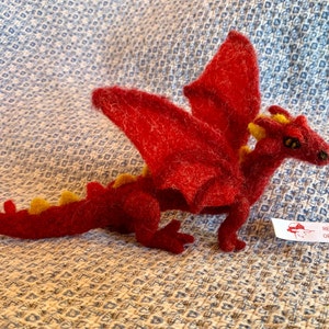 Dragon Needle Felting Kit: DIY Wool Sculpture, 12 Inch, Red or Blue - Etsy