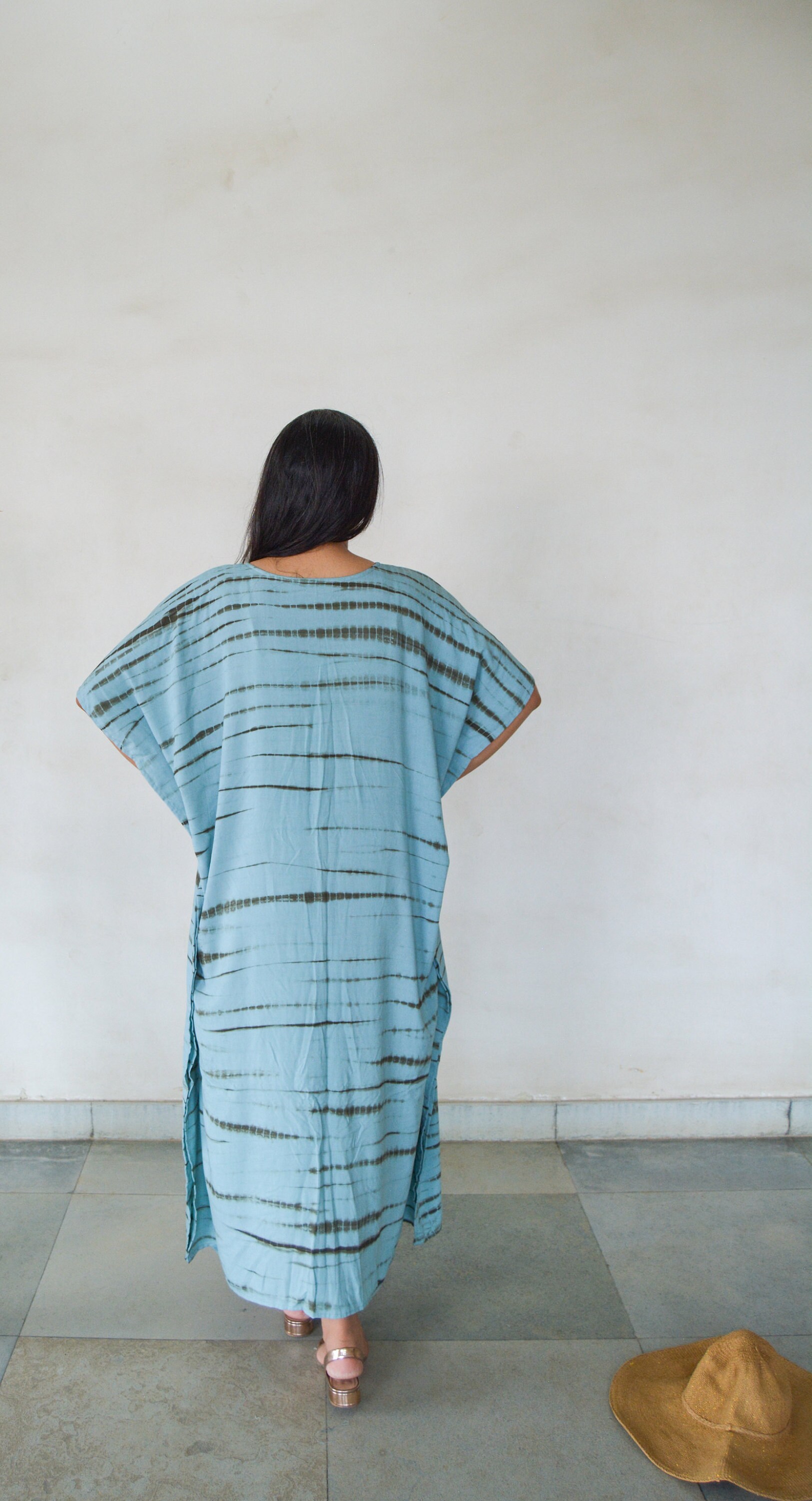 Kaftan Dress, Hand Tie Dyed Kaftan, One Size Dress,pool Party Dress ...