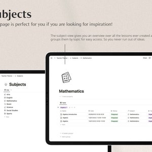 Digital Teacher Planner NOTION TEMPLATE - Teacher Calendar for Lesson ...