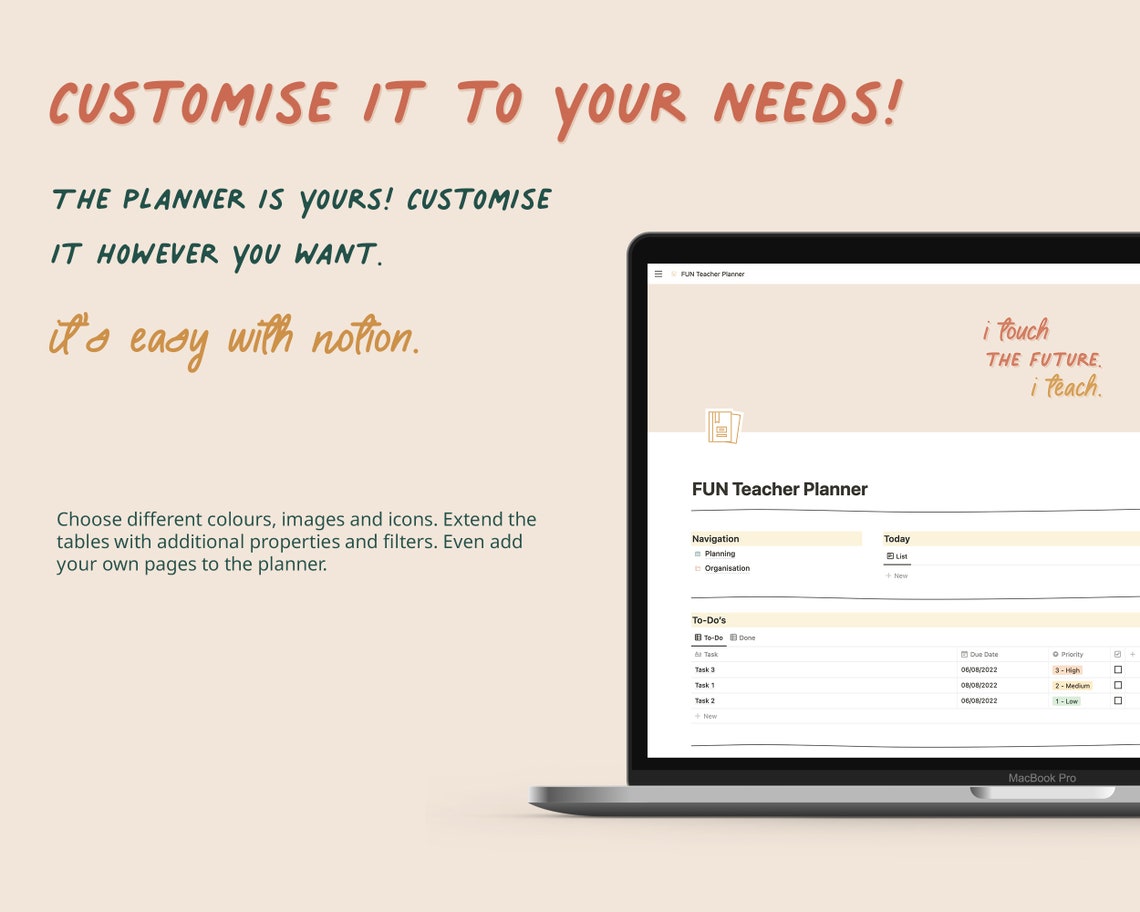 Digital Teacher Planner 2.0 NOTION TEMPLATE Teacher Calendar for Lesson ...