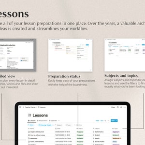 Digital Teacher Planner NOTION TEMPLATE - Teacher Calendar for Lesson ...