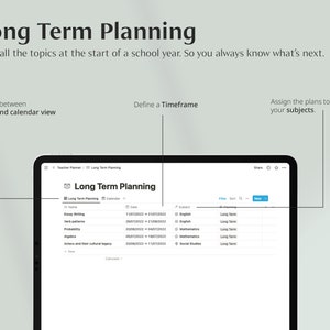 Digital Teacher Planner 2.0 NOTION TEMPLATE - Teacher Calendar for ...