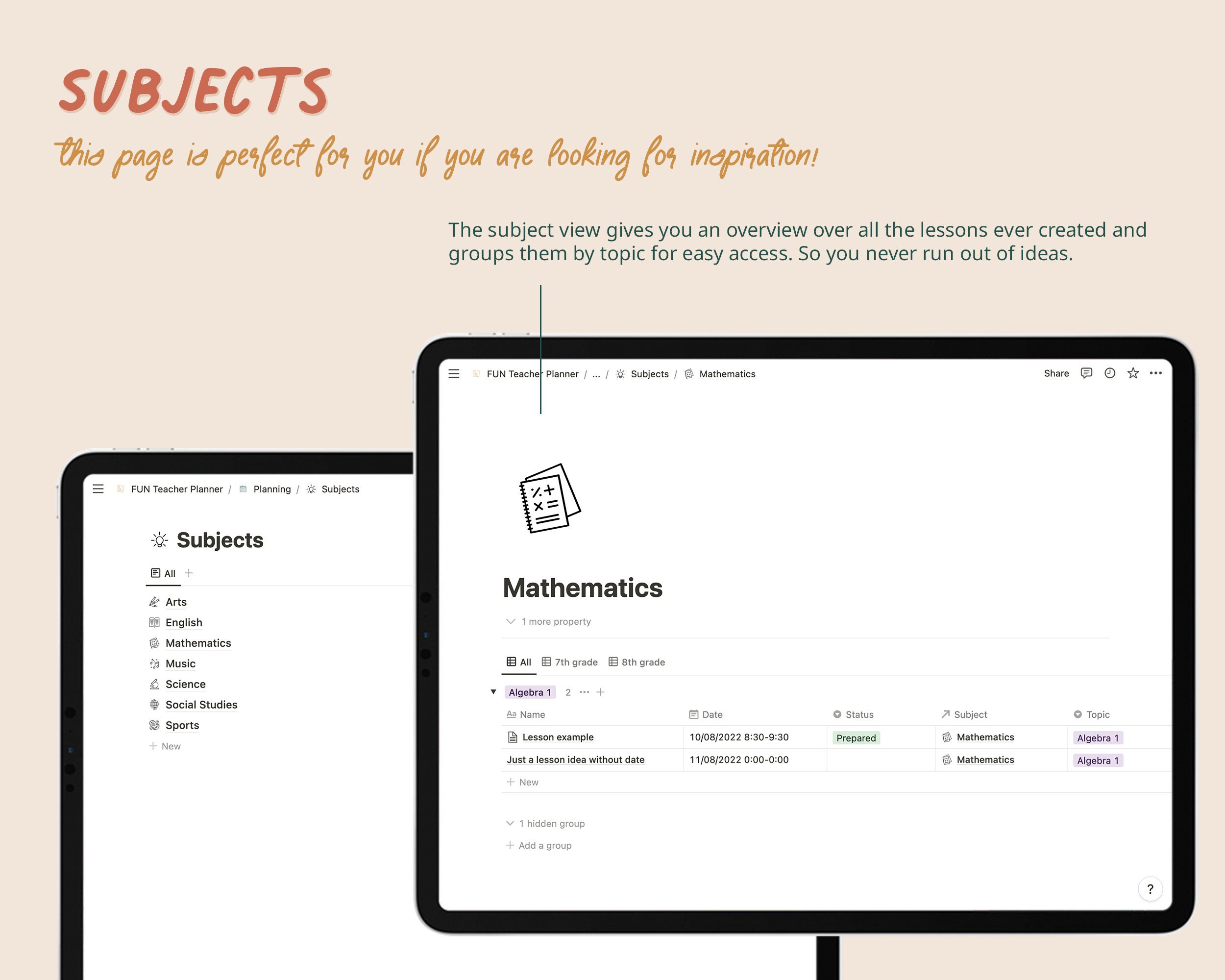 Digital Teacher Planner 2.0 NOTION TEMPLATE - Teacher Calendar for ...