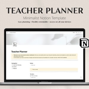 Digital Teacher Planner NOTION TEMPLATE - Teacher Calendar for Lesson ...