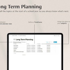 Digital Teacher Planner NOTION TEMPLATE - Teacher Calendar for Lesson ...
