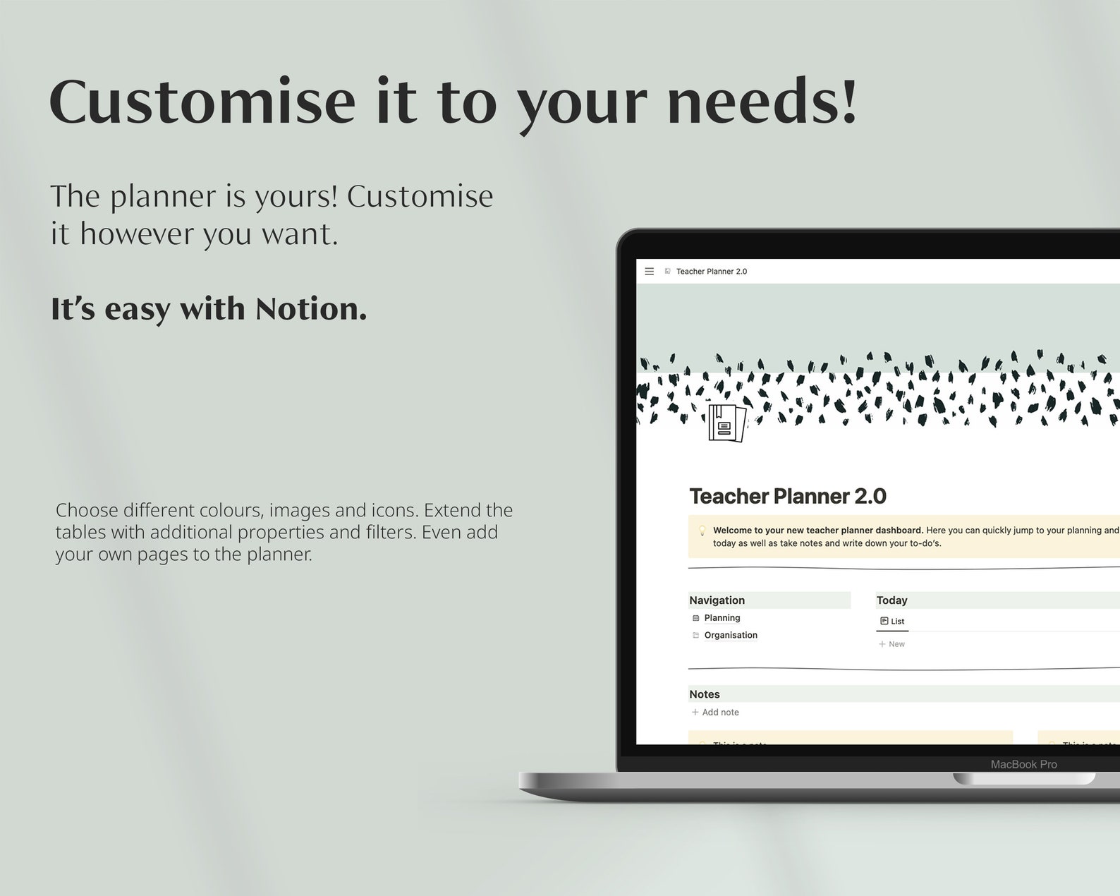 Digital Teacher Planner 2.0 NOTION TEMPLATE - Teacher Calendar for ...