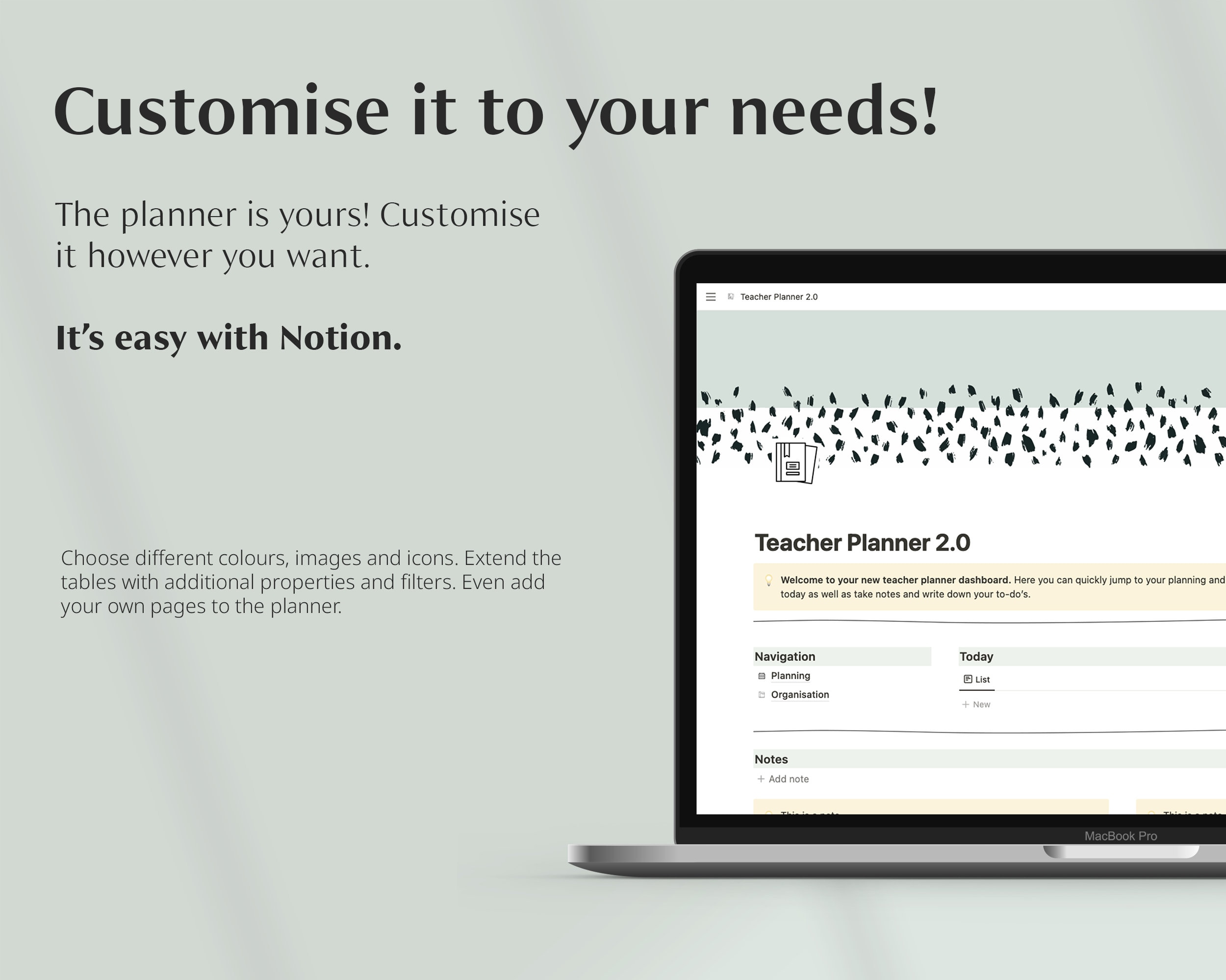 Digital Teacher Planner 2.0 NOTION TEMPLATE Teacher Calendar - Etsy