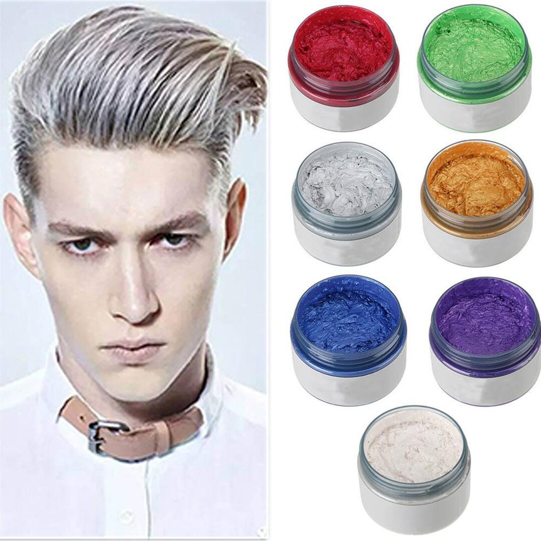 Unisex Diy Hair Color Wax Mud Dye Cream Temporary Modeling Etsy