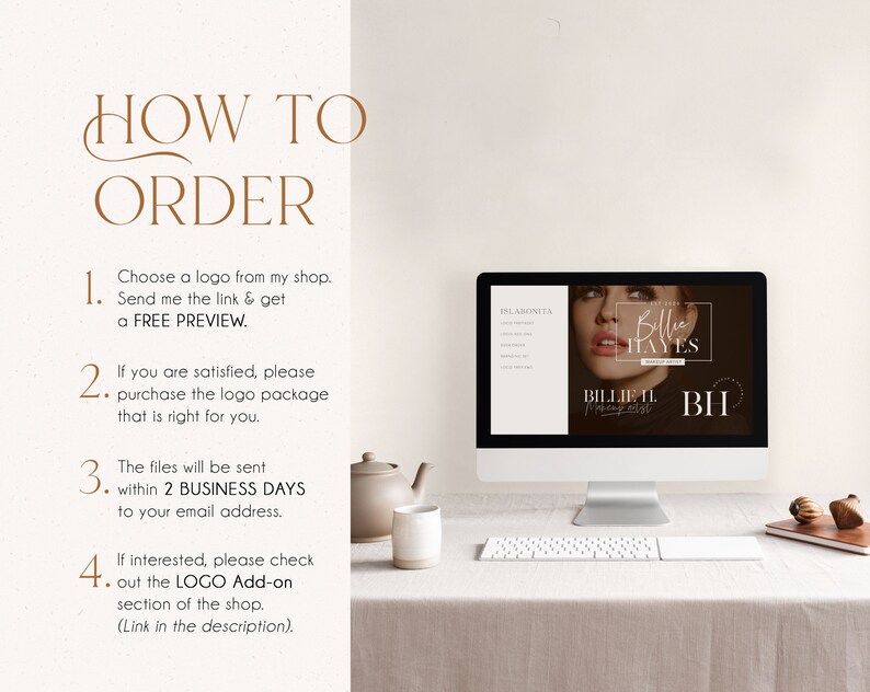 Makeup Logo Design Beauty Logo Watermark Fashion Logo - Etsy