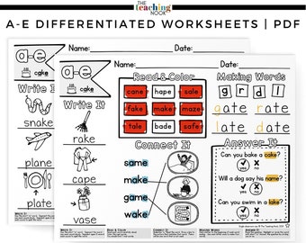 Learning & School Reading Lessons Homeschool Resources A-E Silent E ...