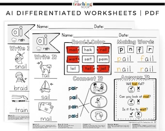 Short A Primary Differentiated Worksheets & Activities | Homeschool ...