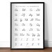 Cursive & Manuscript Print Handwriting Chart | Minimalist Printable ...