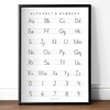 Cursive & Manuscript Print Handwriting Chart | Minimalist Printable ...