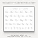 Manuscript Print Handwriting Chart | Horizontal Printable Alphabet ABC ...