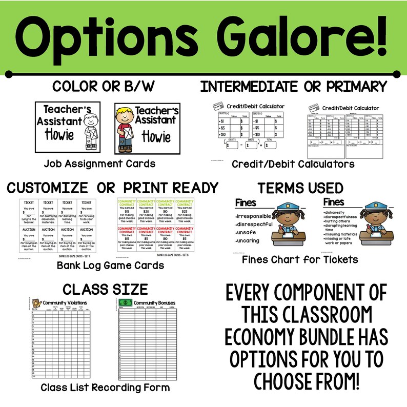 Classroom Economy Super Bundle | Printable PDF | Customizable | an ...