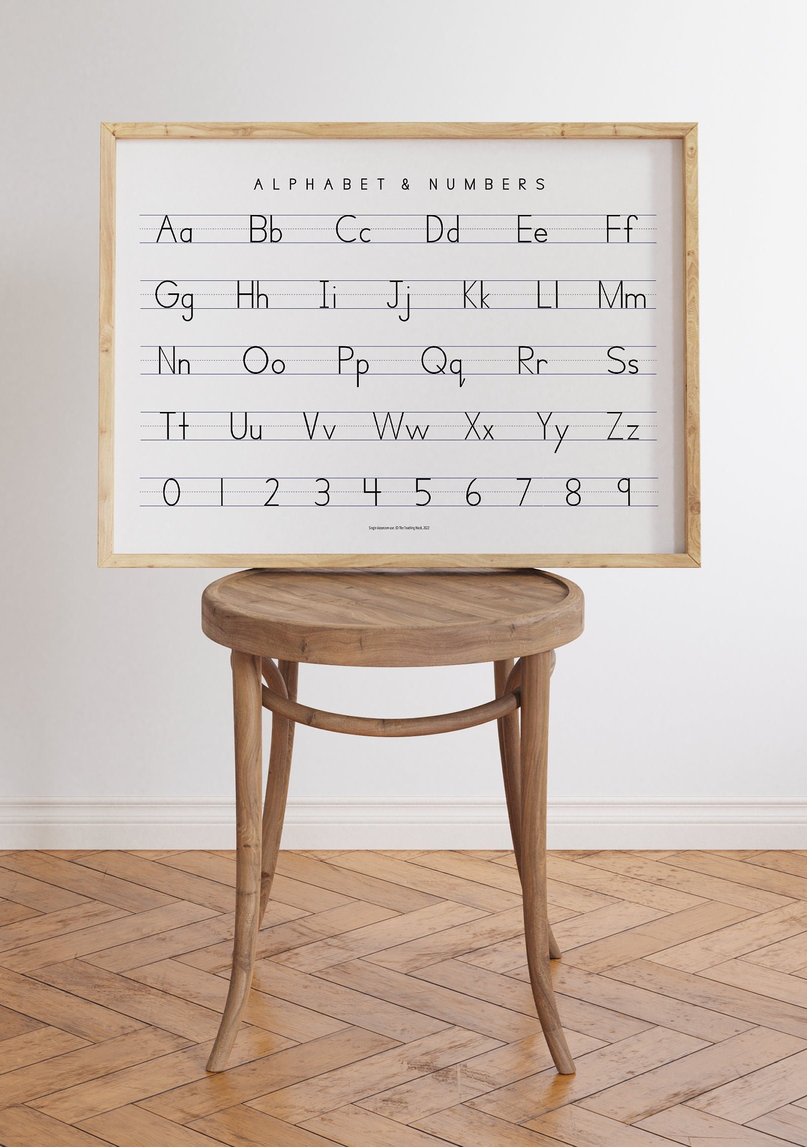 Manuscript Print Handwriting Chart | Horizontal Printable Alphabet ABC ...