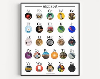 Fall Alphabet Chart, Letter Sounds, Fall Learning Poster, Alphabet ...