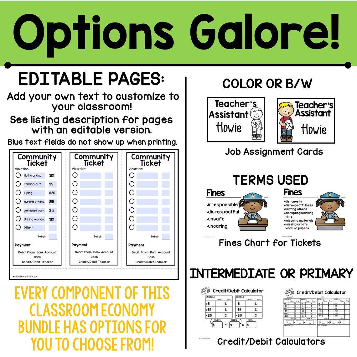 Classroom Economy Super Bundle | Printable PDF | Customizable | an ...