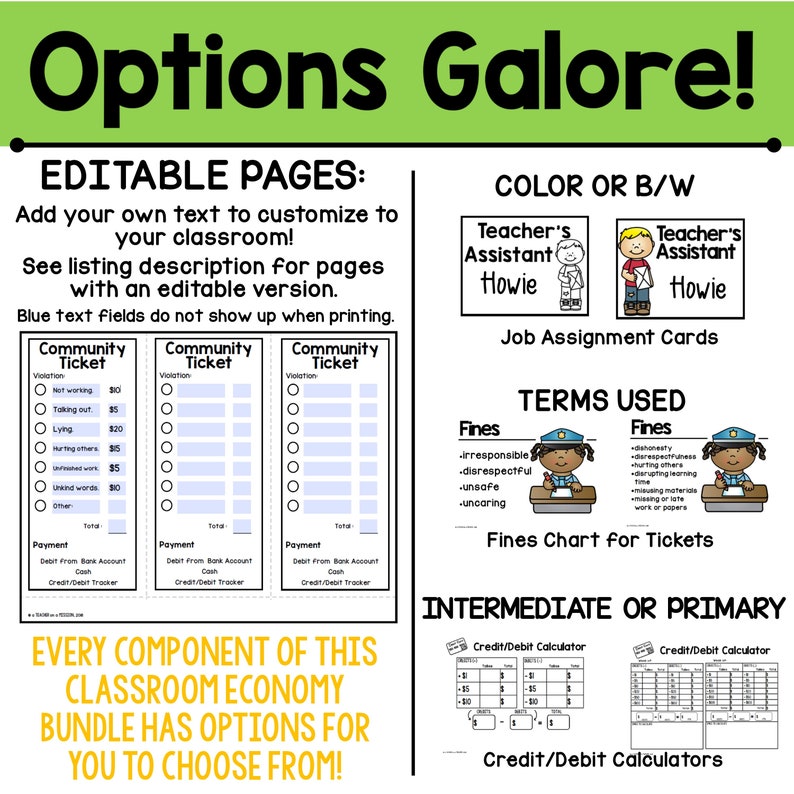 Classroom Economy Super Bundle | Printable PDF | Customizable | an ...