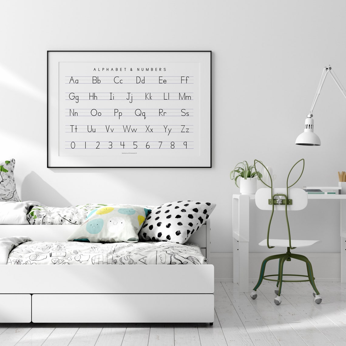 Manuscript Print Handwriting Chart | Horizontal Printable Alphabet ABC ...