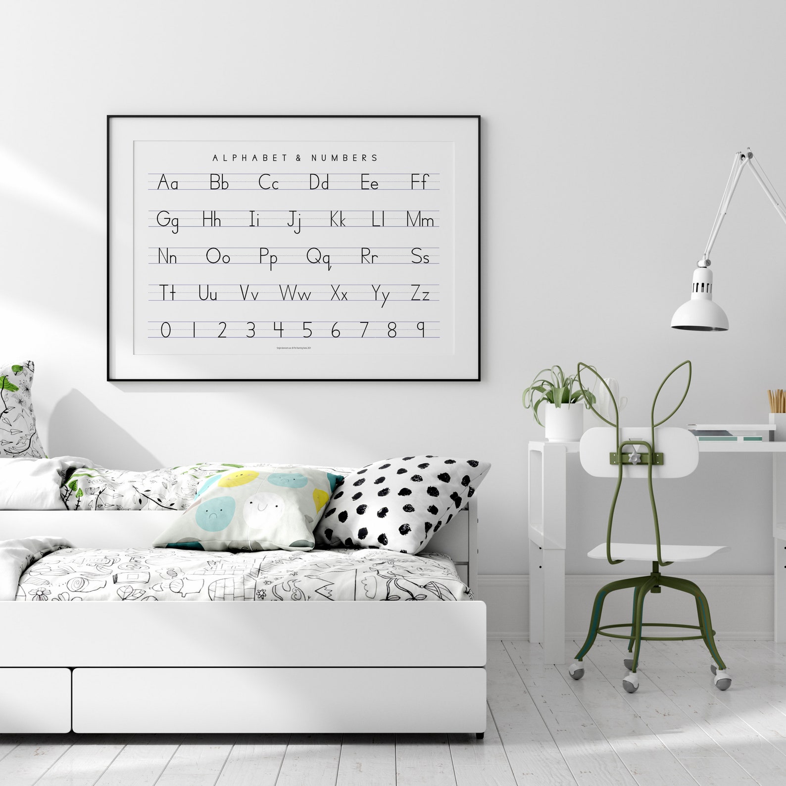 Manuscript Print Handwriting Chart | Horizontal Printable Alphabet ABC ...