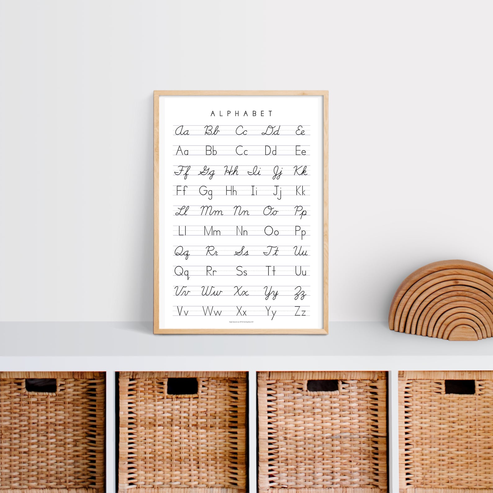 Cursive & Manuscript Print Handwriting Chart | Minimalist Printable ...