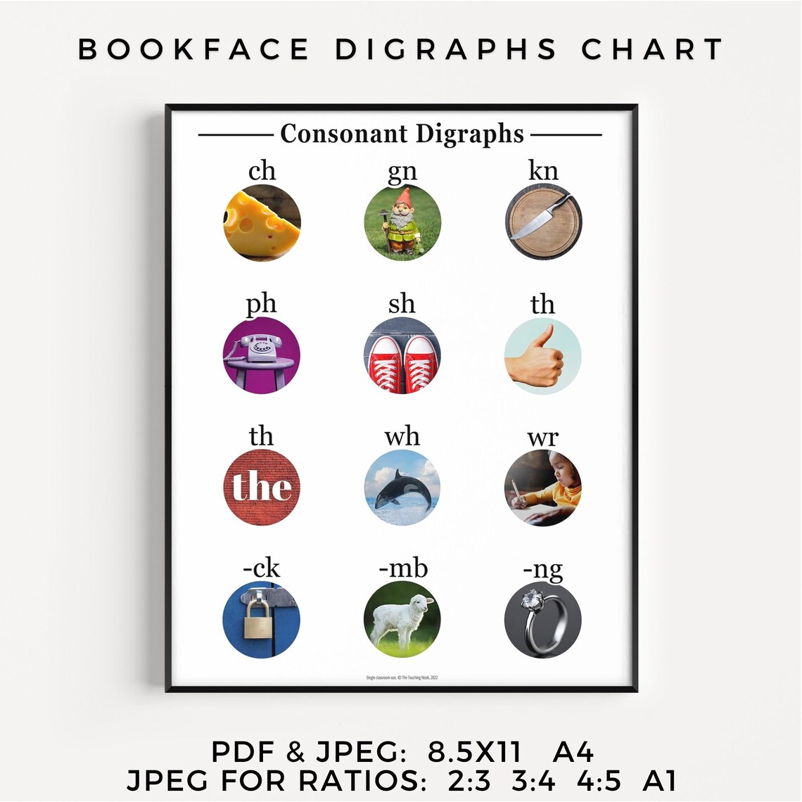 Digraphs Photo Phonics Chart (level 2) | Montessori Chart | Educational ...