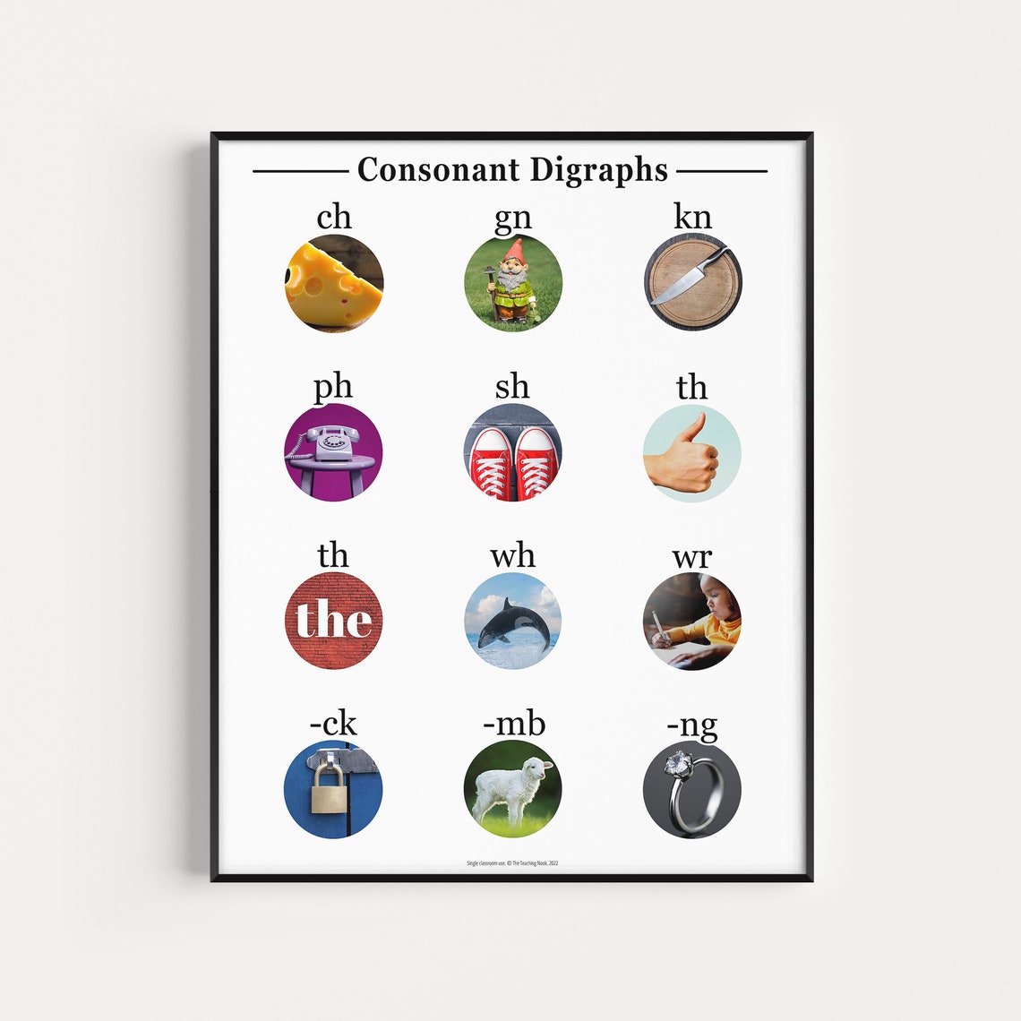 Minimalist Phonics Poster Digraphs level 2 Montessori Chart Educational ...