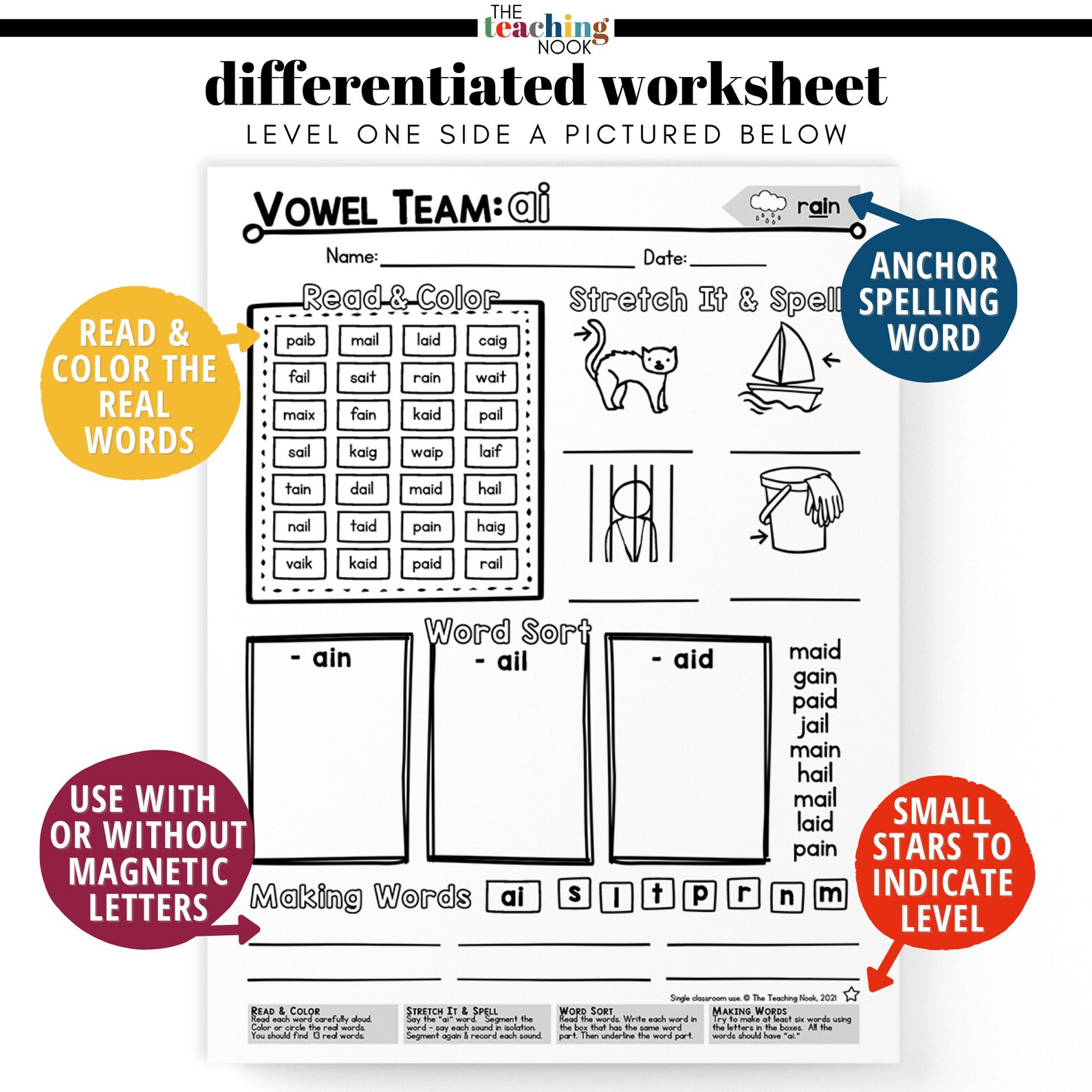 AI Differentiated Worksheets & Activities Homeschool Resources Spelling ...