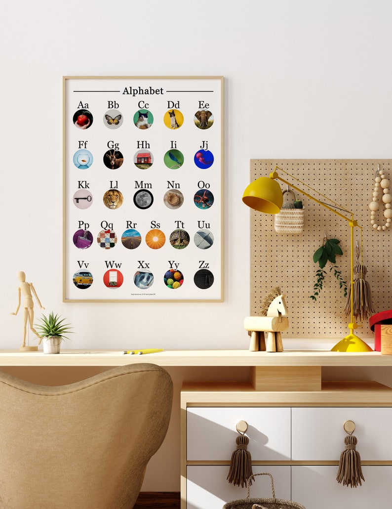Alphabet Poster ABC Montessori Poster Homeschool & - Etsy