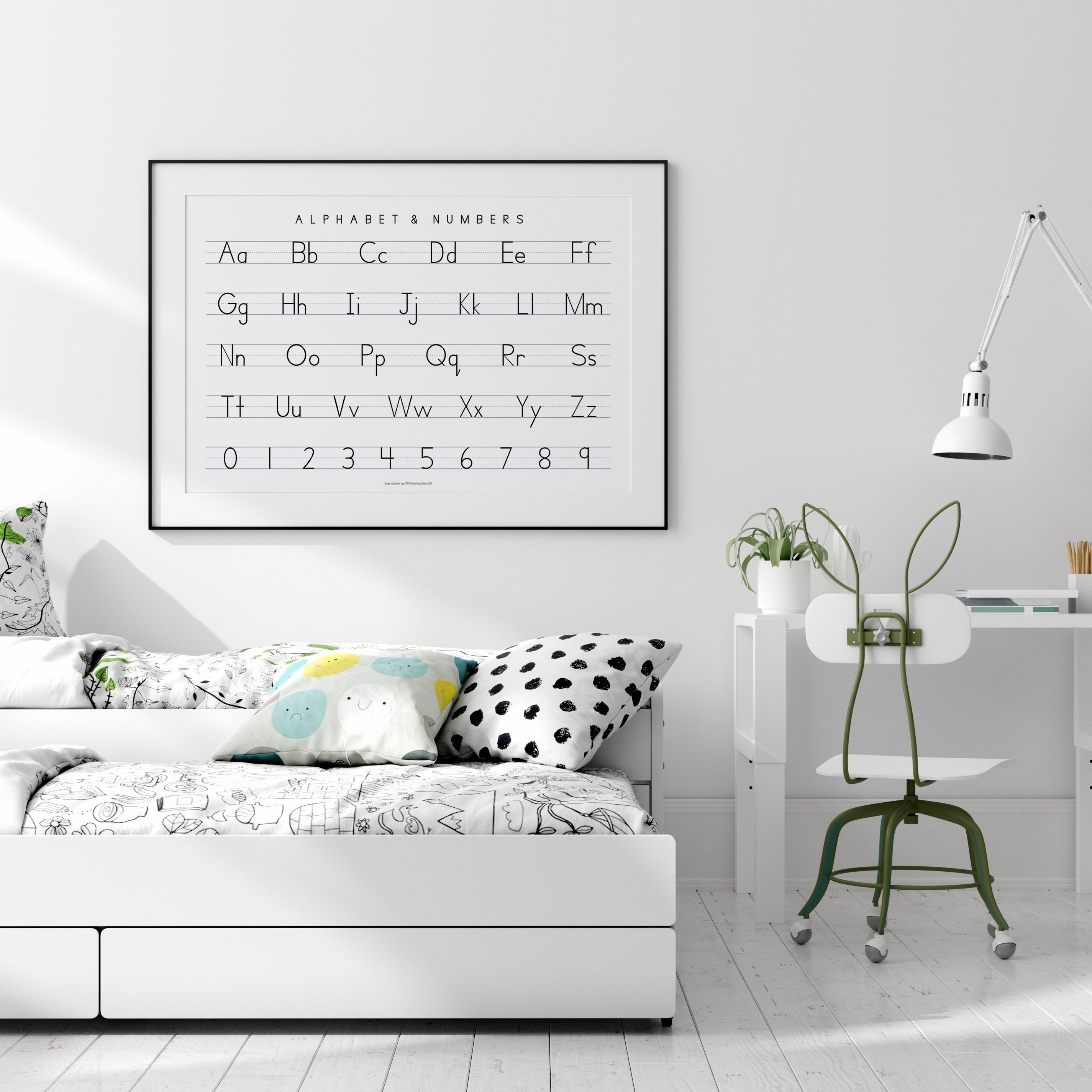 Cursive & Manuscript Print Handwriting Chart Landscape | Horizontal ...