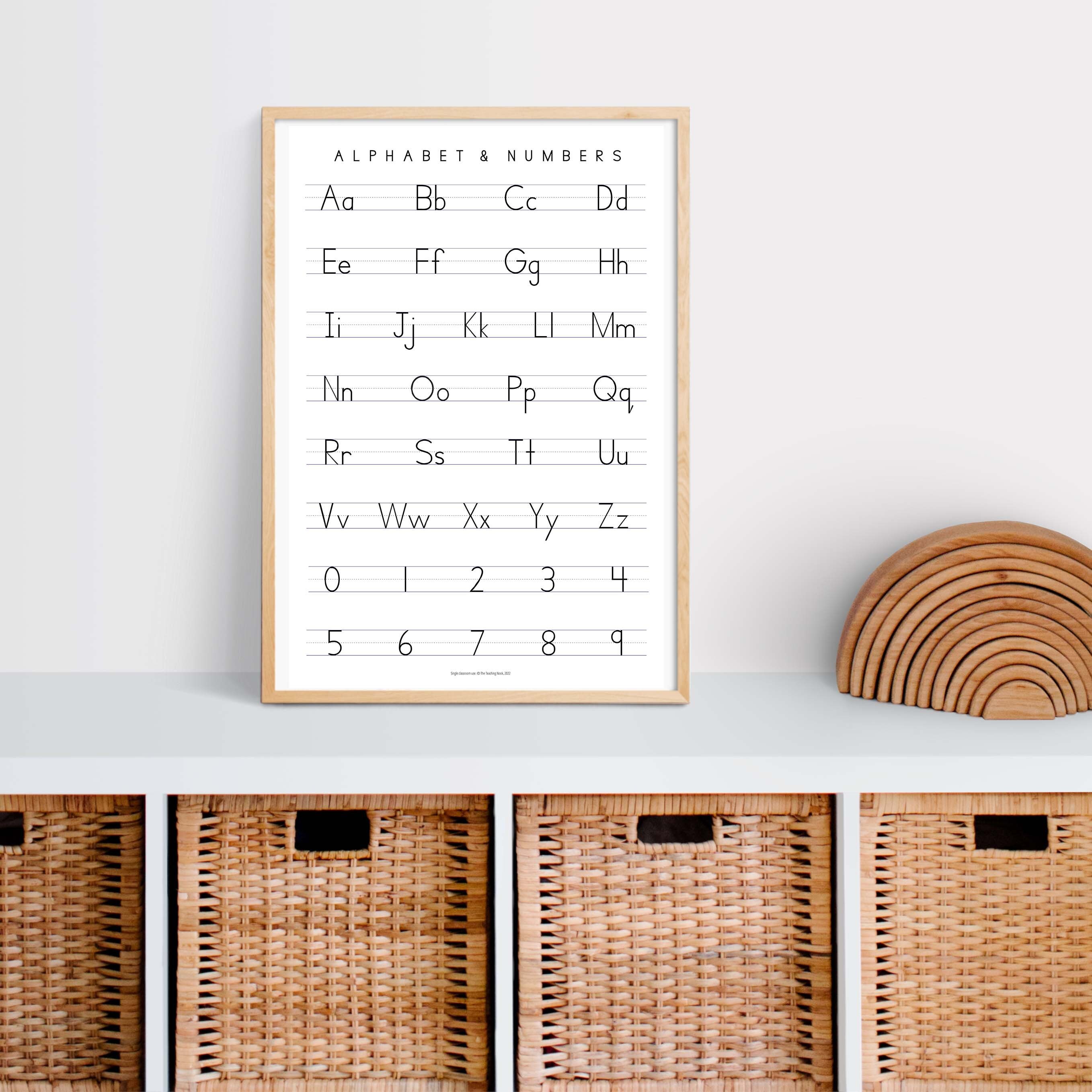 Manuscript Print Handwriting Chart | Minimalist Printable Alphabet ABC ...