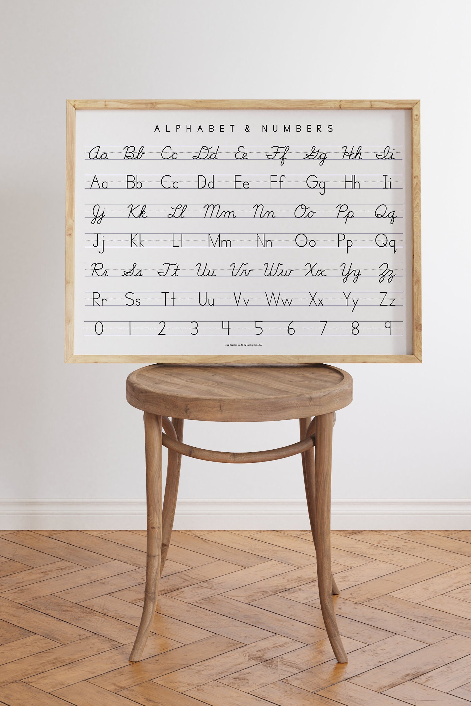 Cursive & Manuscript Print Handwriting Chart Landscape | Horizontal ...