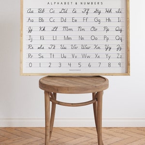 Cursive & Manuscript Print Handwriting Chart Landscape | Horizontal ...