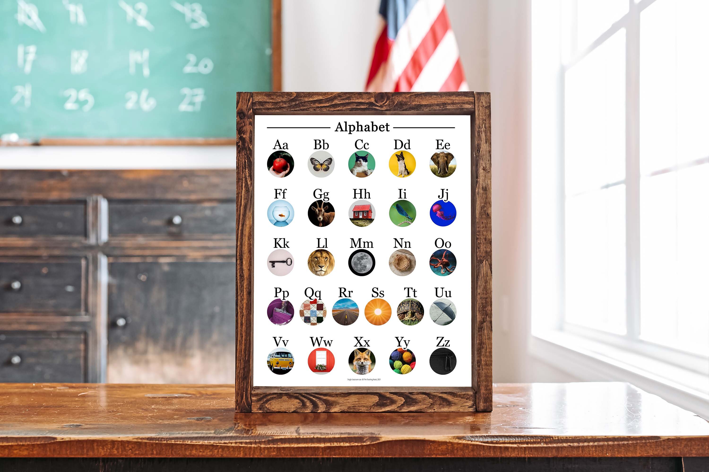 Alphabet Poster ABC Montessori Poster Homeschool & - Etsy