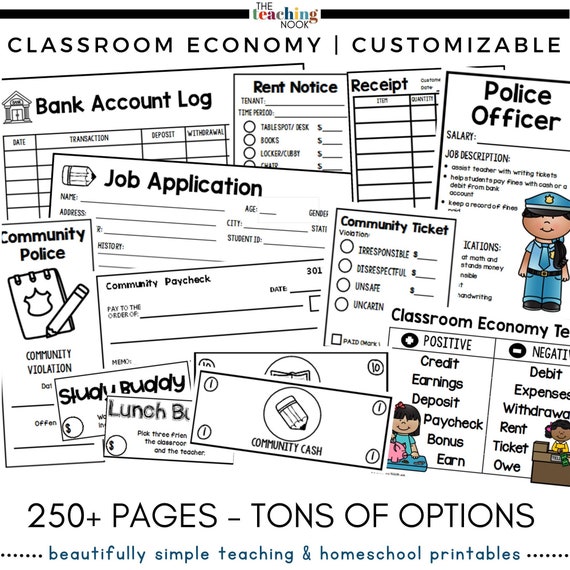 Classroom Economy Super Bundle Printable PDF Customizable - Etsy Canada