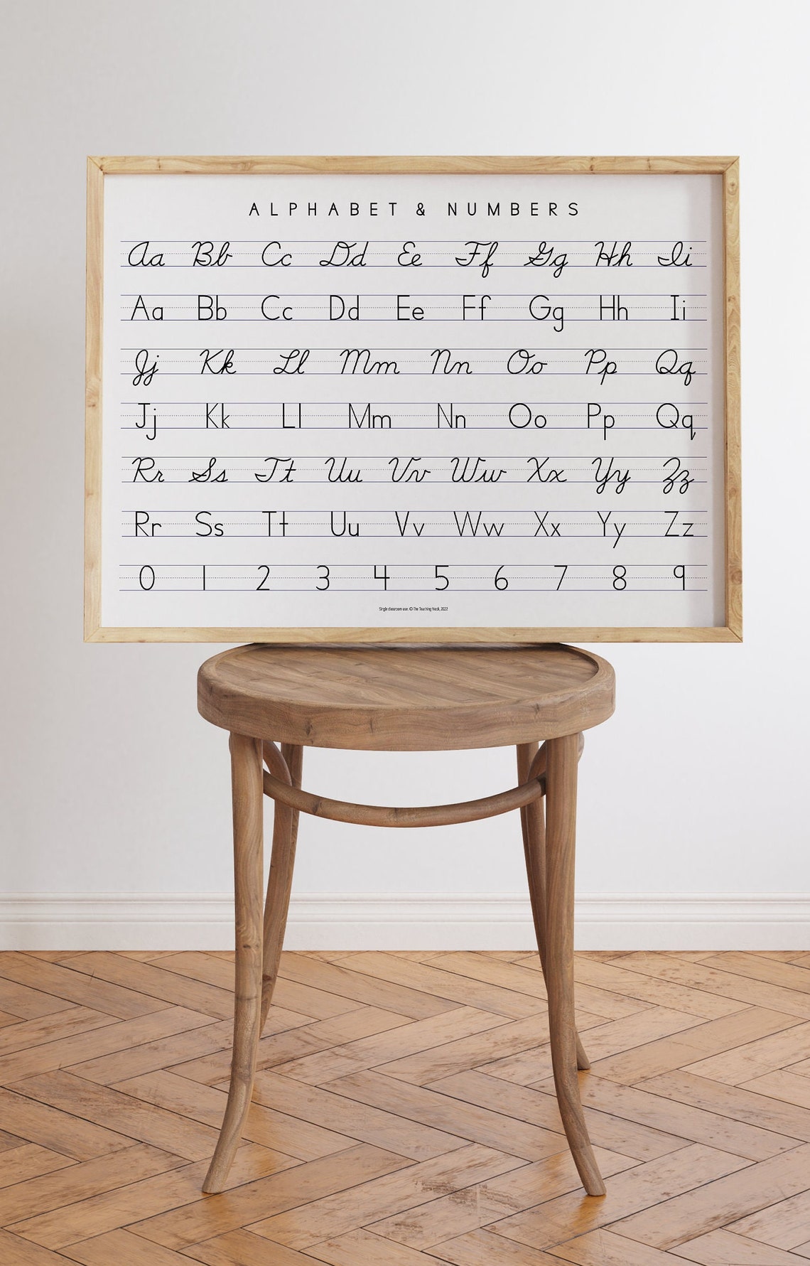 Cursive & Manuscript Print Handwriting Chart | Horizontal Printable ...