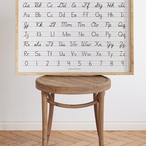 Cursive & Manuscript Print Handwriting Chart | Horizontal Printable ...