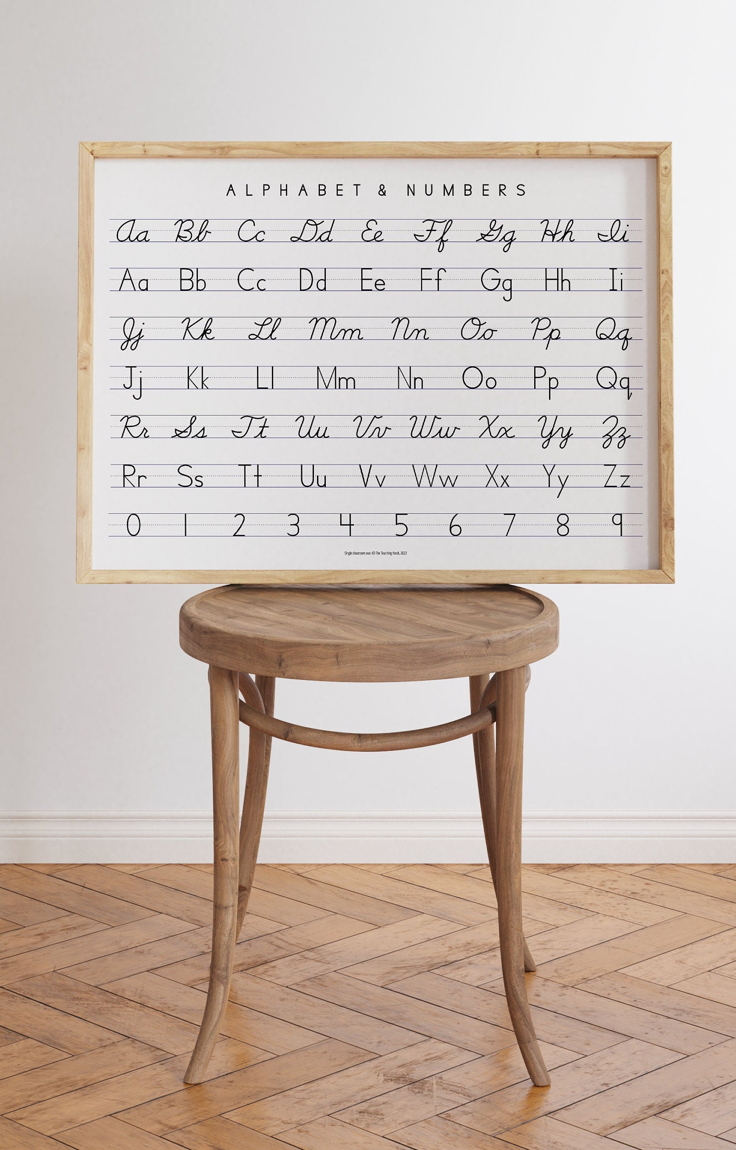 Cursive & Manuscript Print Handwriting Chart | Horizontal Printable ...