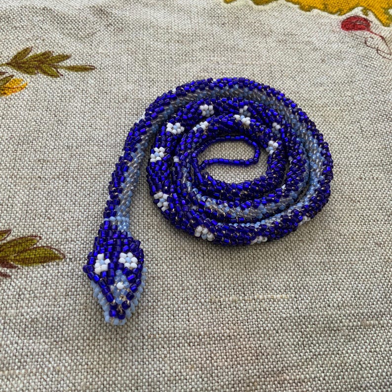 Beaded Snake Necklace- WWI Prisoner of War Snake Necklace Vintage ...