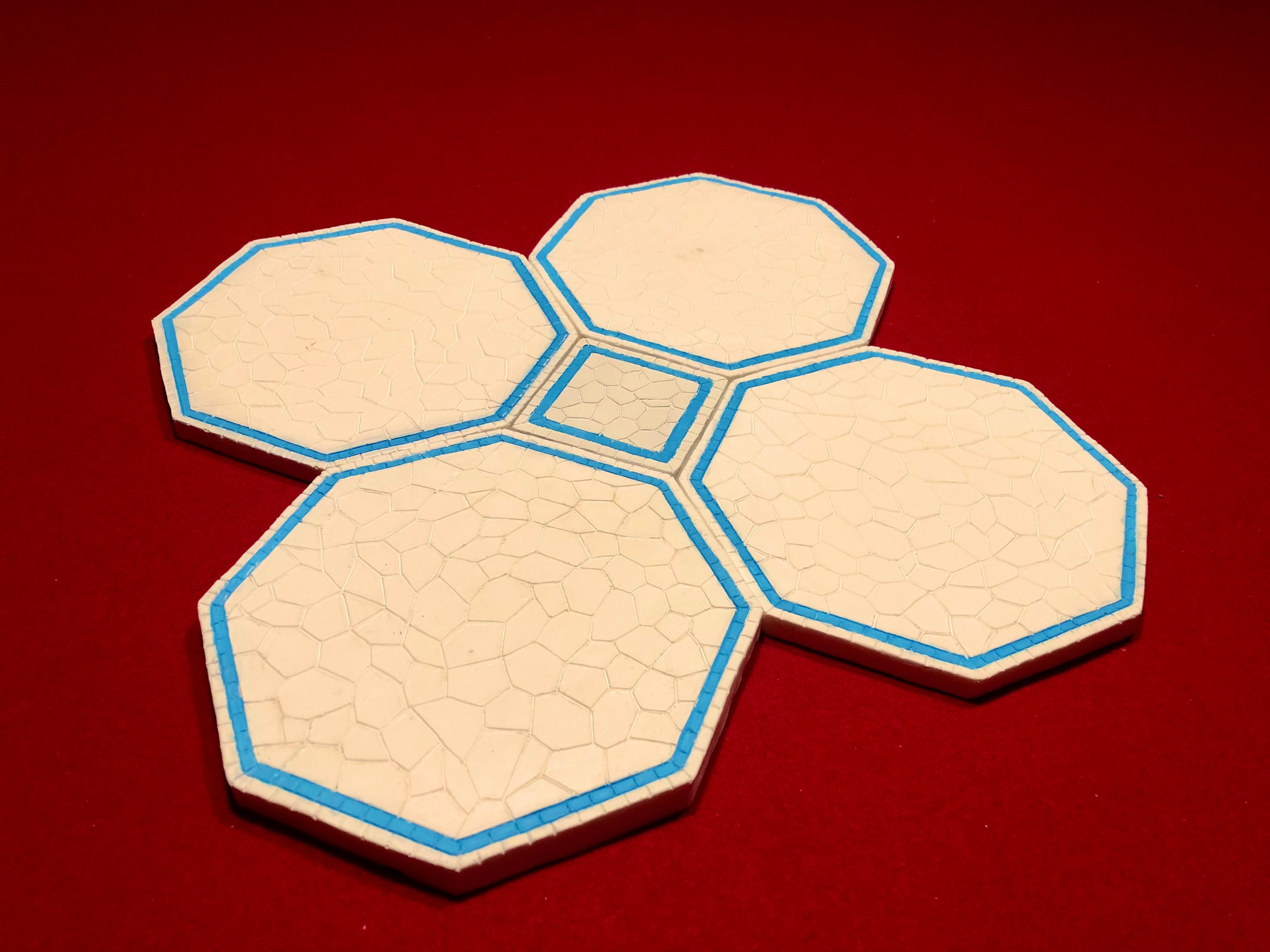 RMS Titanic/olympic Full Size Pool Tile Replica Set of 4 With Center ...