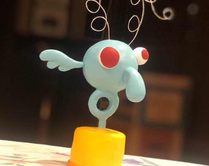 Squidward En Repose Recreation From Polymer Clay and Resin - Etsy