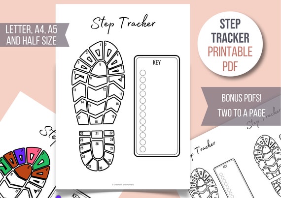 STEP TRACKER Printable Tracker Habit Tracker Goal Tracker | Etsy