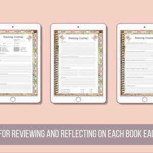READING JOURNAL Digital Goodnotes, Digital Book Planner, Digital Tabs ...