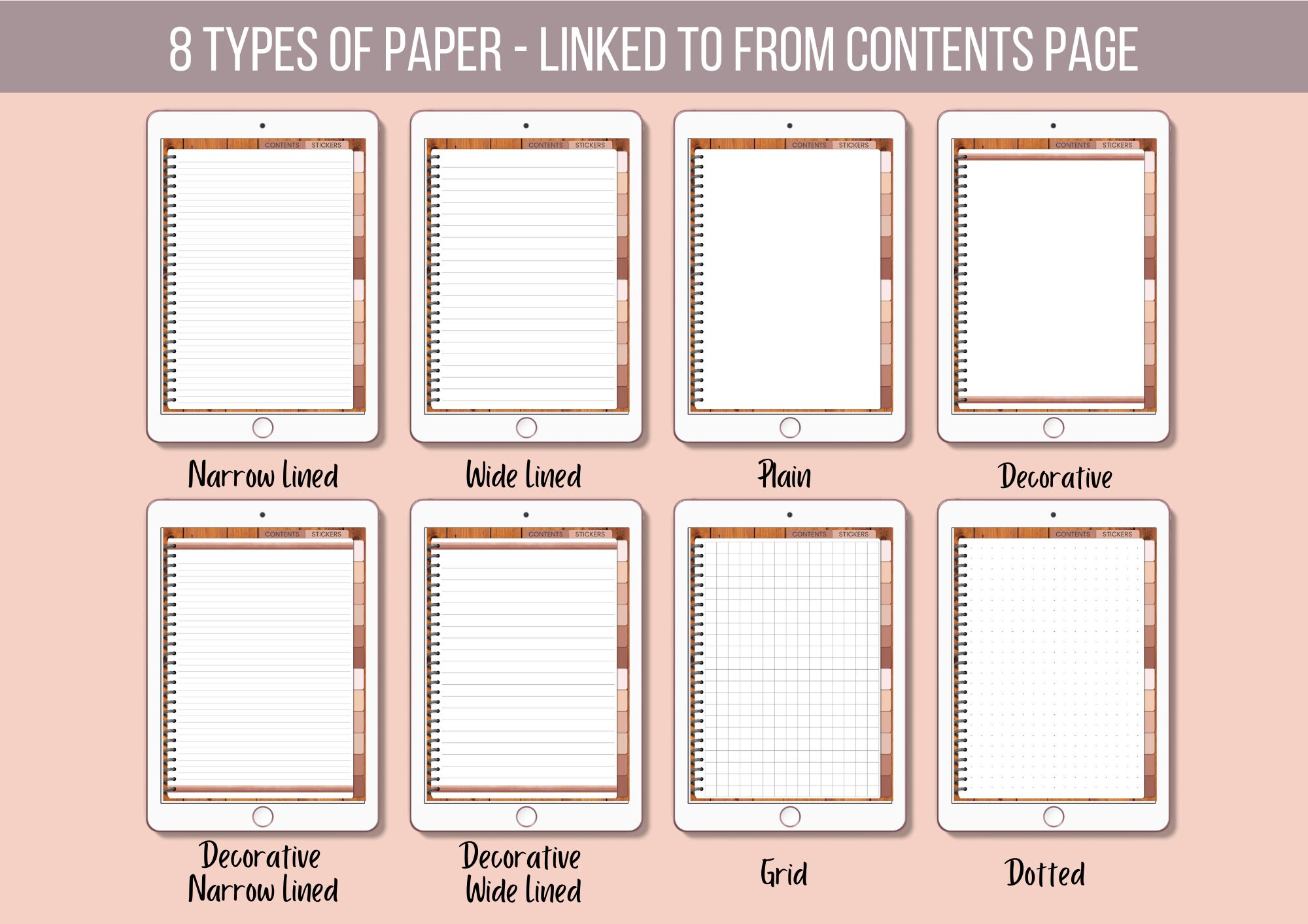 BOHO DIGITAL NOTEBOOK goodnotes digital diary journal | Etsy